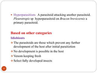 Types of parasitoids and parasitism ppt | PPTX | Infectious Diseases ...