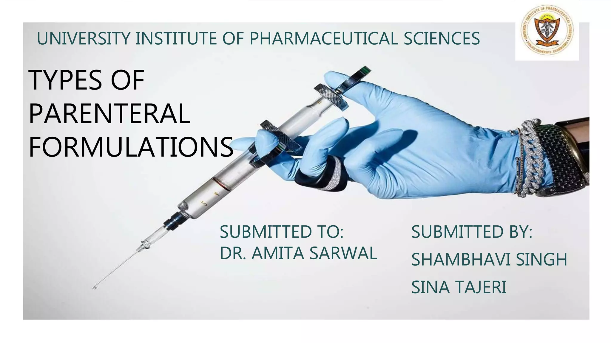 Types of parenteral formulations | PPTX