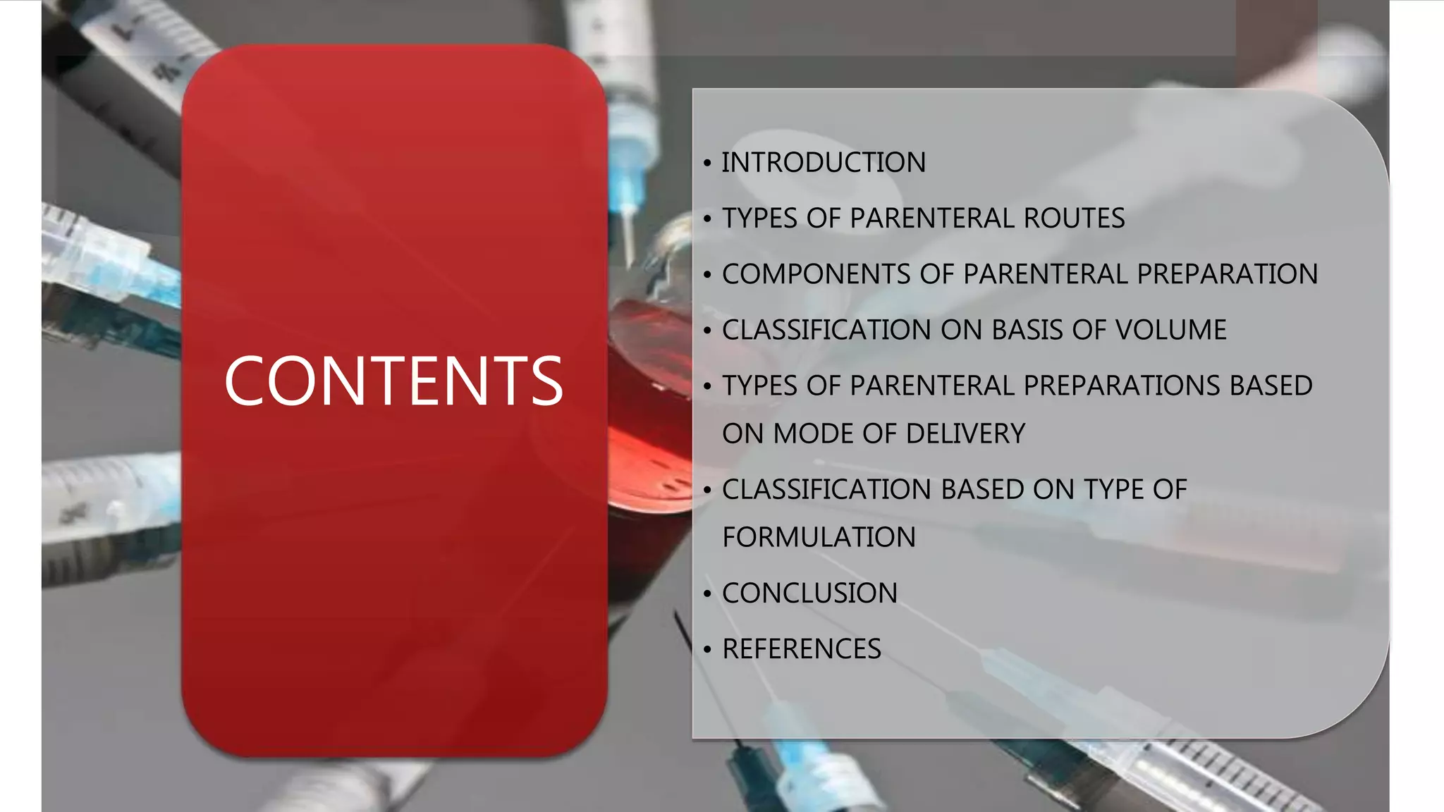 Types of parenteral formulations | PPTX