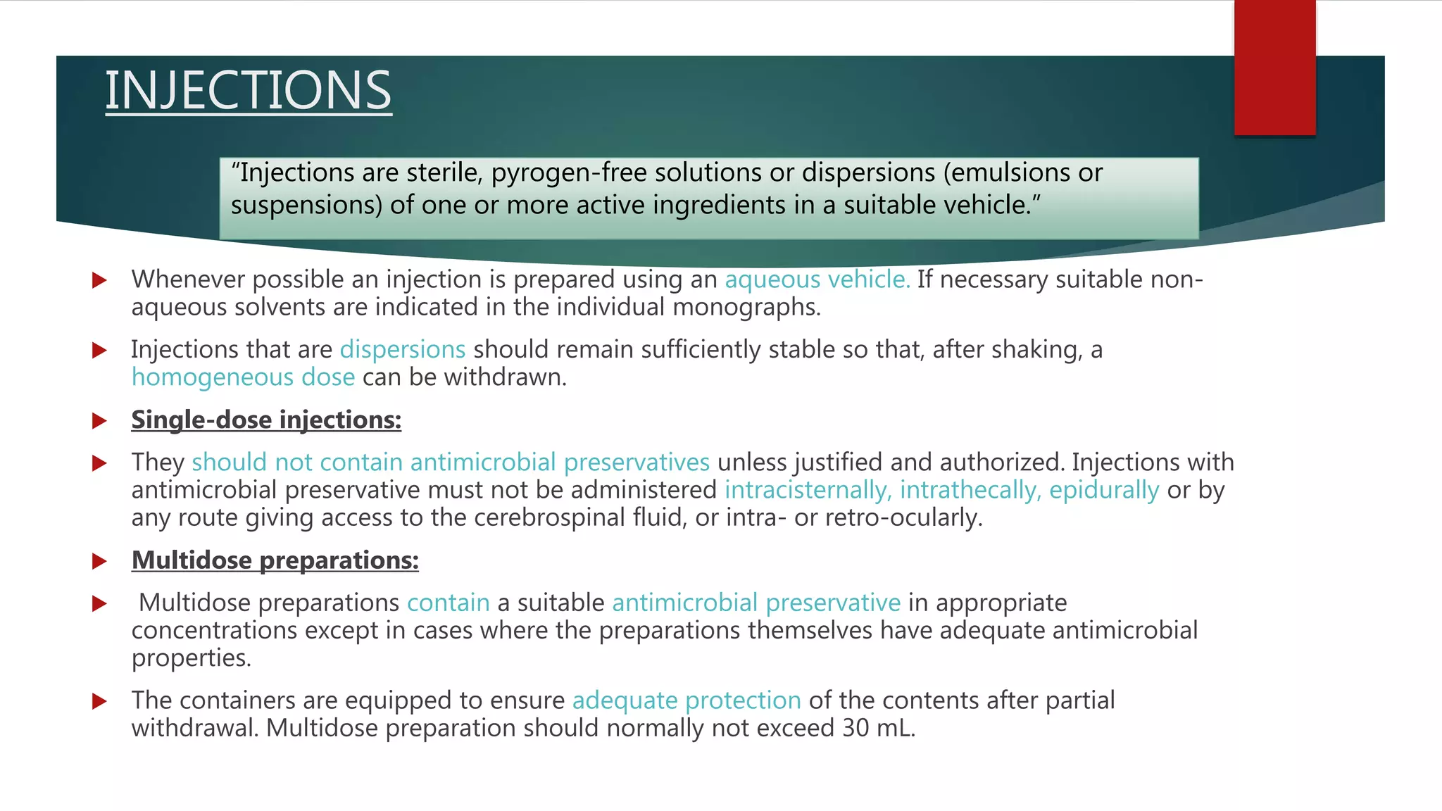 Types of parenteral formulations | PPTX