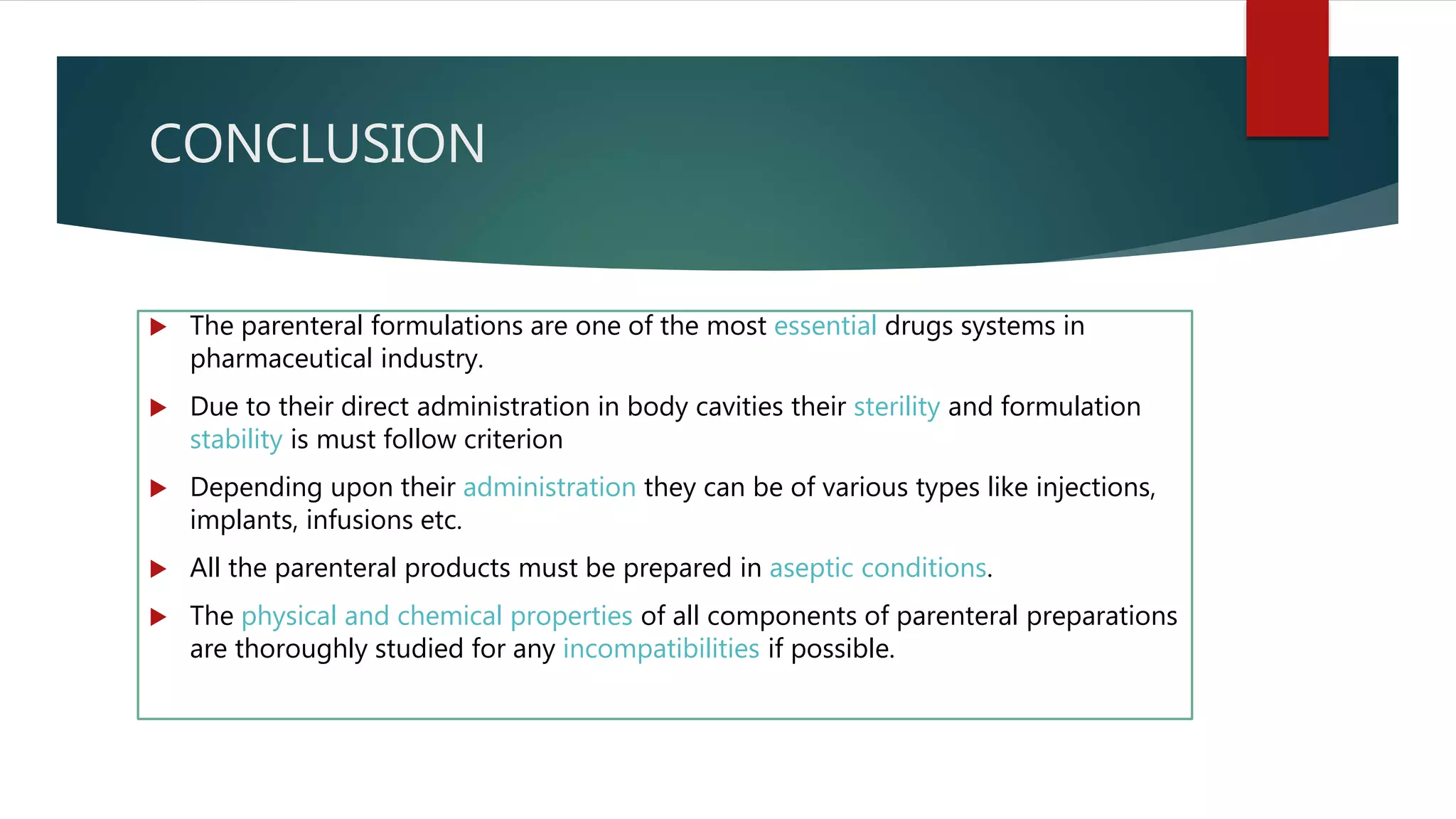 Types of parenteral formulations | PPTX