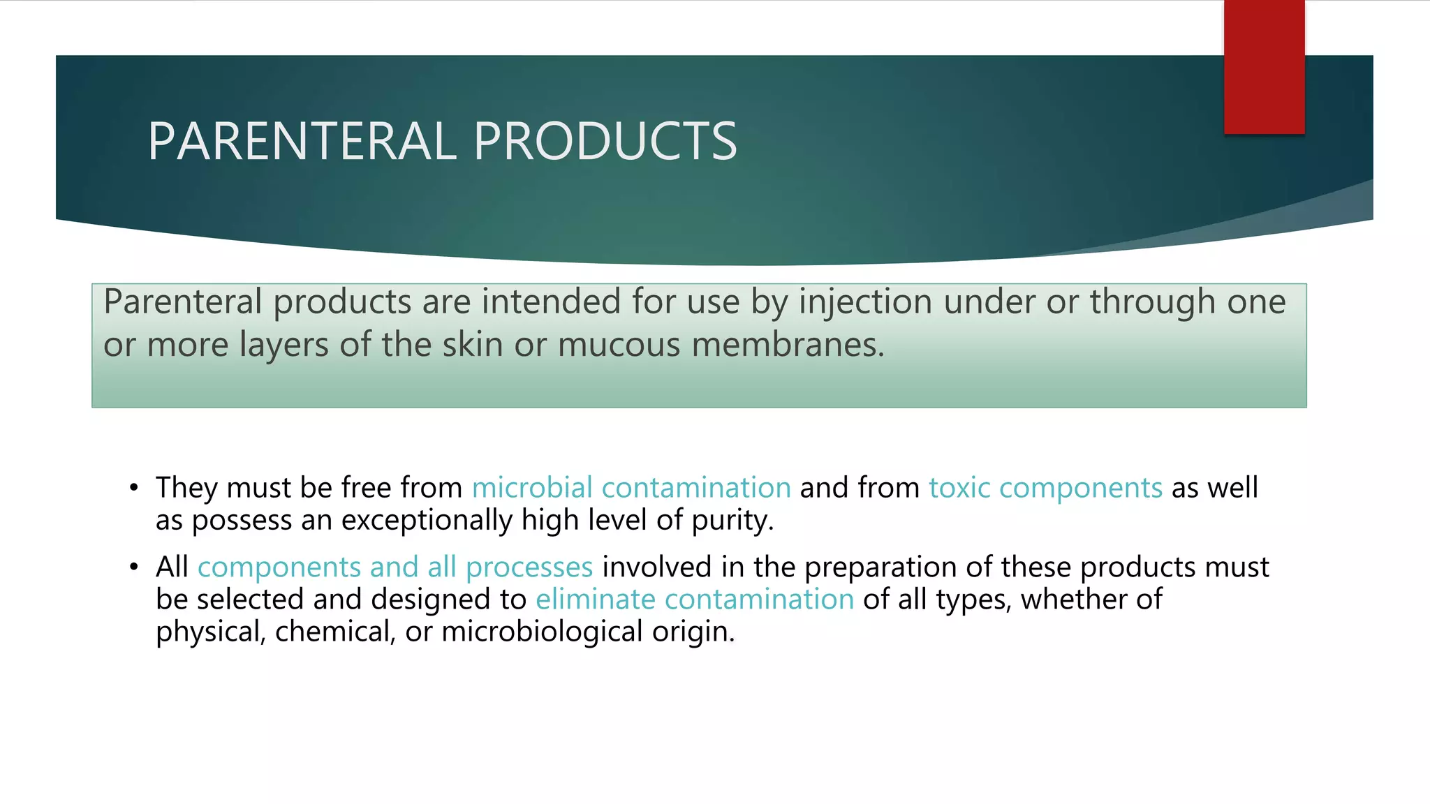 Types of parenteral formulations | PPTX