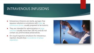 Types of parenteral formulations | PPTX