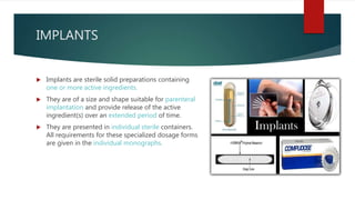 Types of parenteral formulations | PPTX