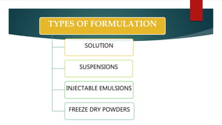 Types of parenteral formulations | PPTX