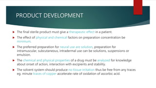 Types of parenteral formulations | PPTX