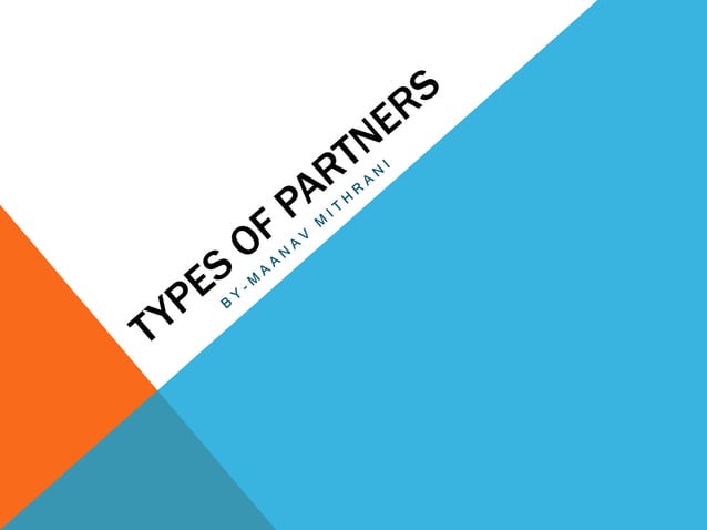 Types of partners | PPT