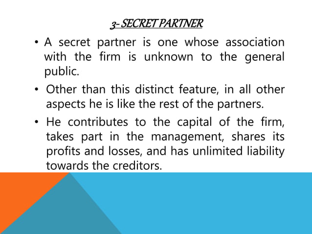 Types of partners | PPT