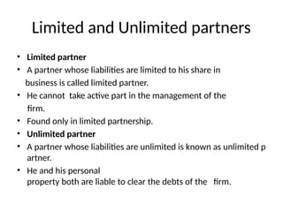 Types of Partners shipfor doing business | PPTX