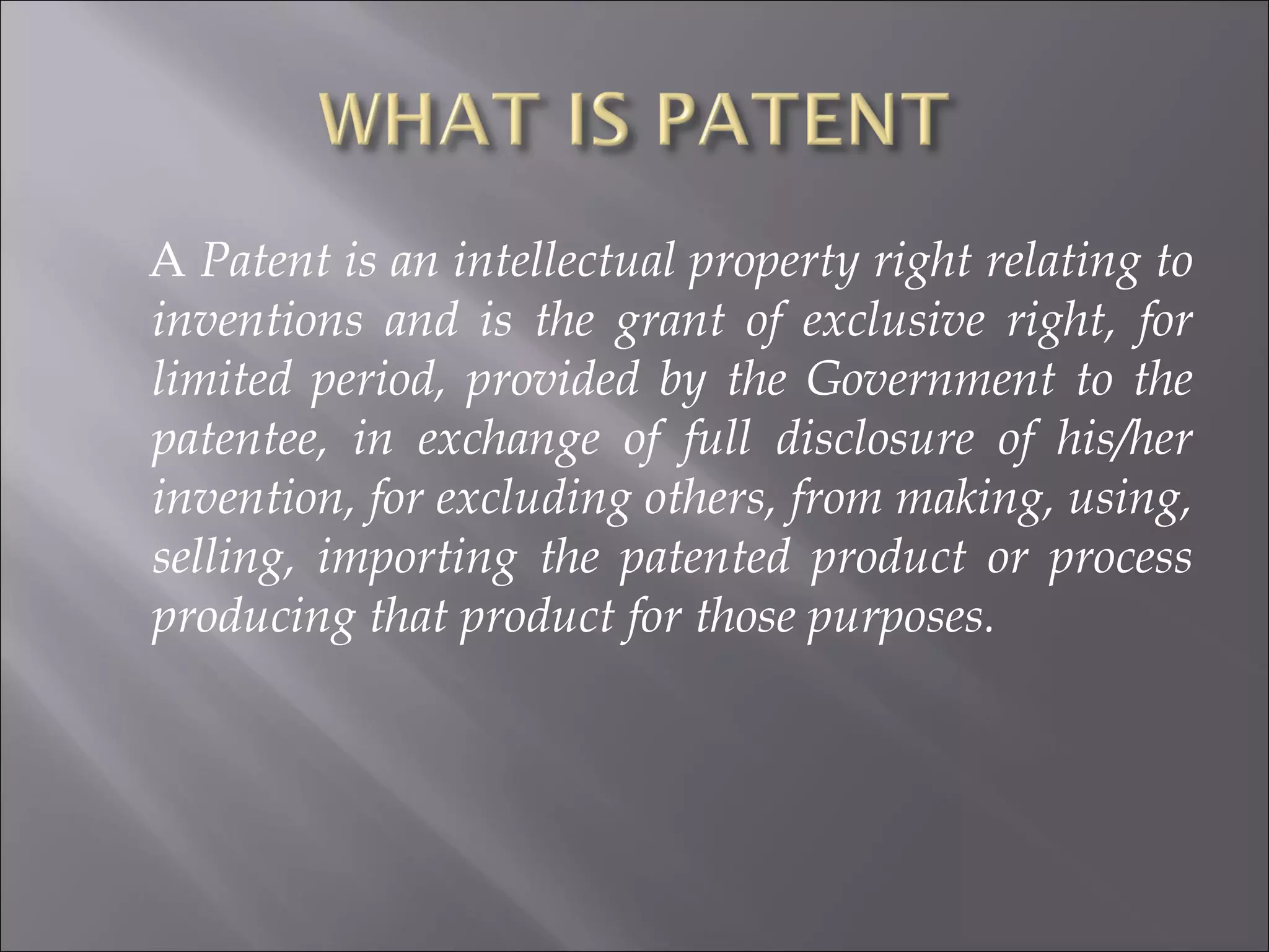 Types of patents | PPT
