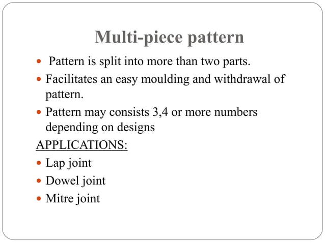 TYPES OF PATTERN AND ITS APPLICATION | PPTX | Woodworking | Arts and Crafts