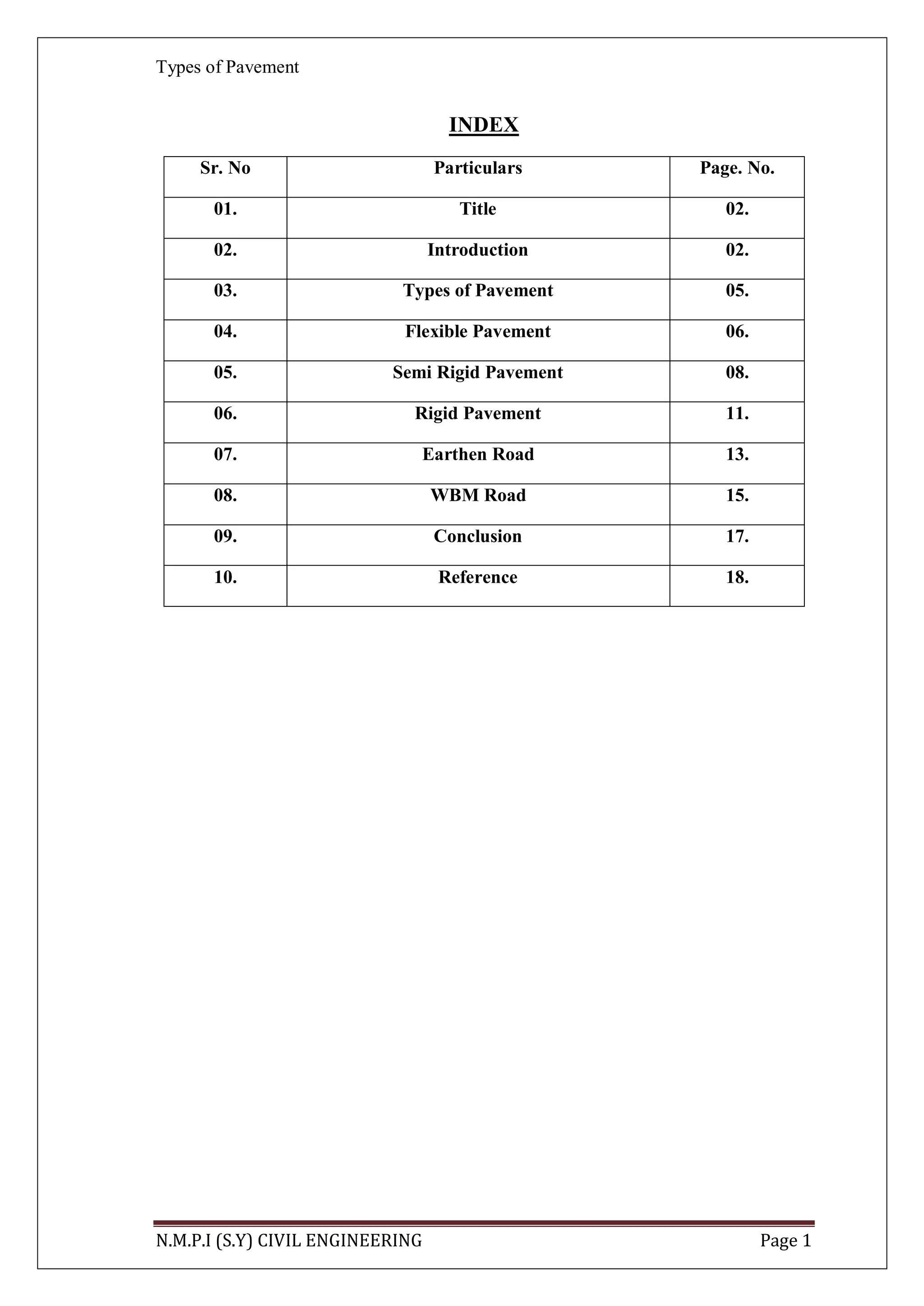 Types of pavement | PDF