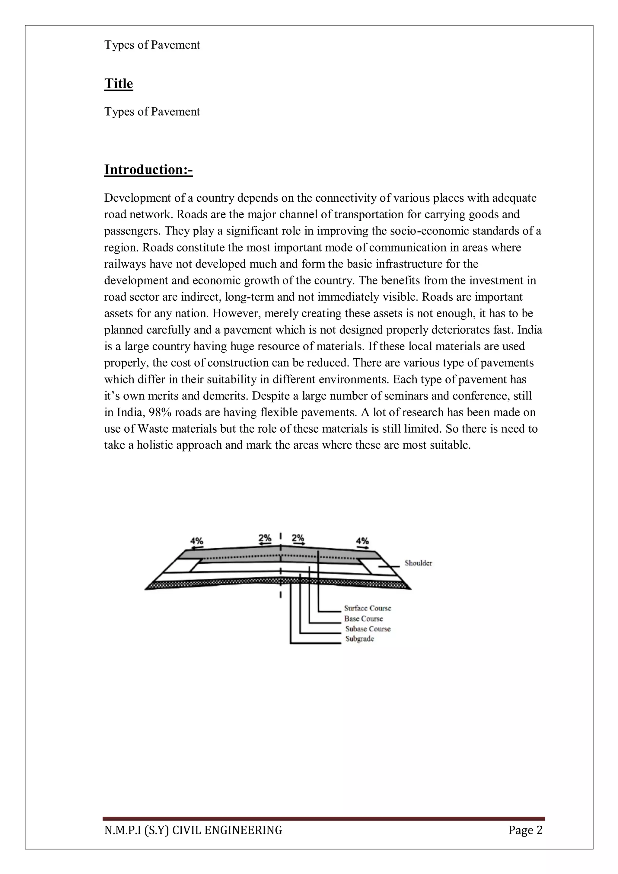 Types of pavement | PDF