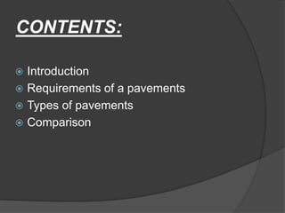 Types of pavements | PPTX