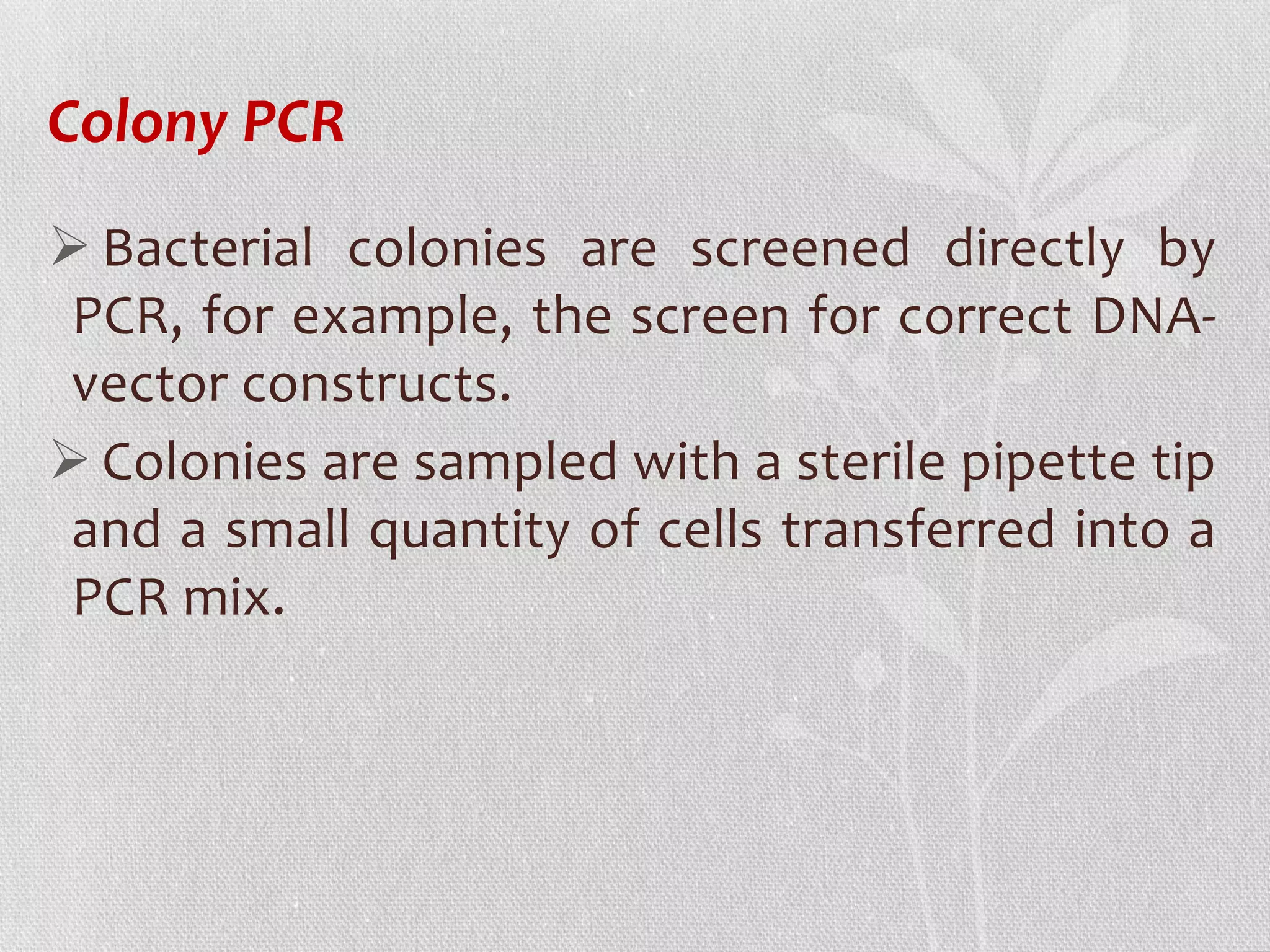 Different Types of PCR | PDF