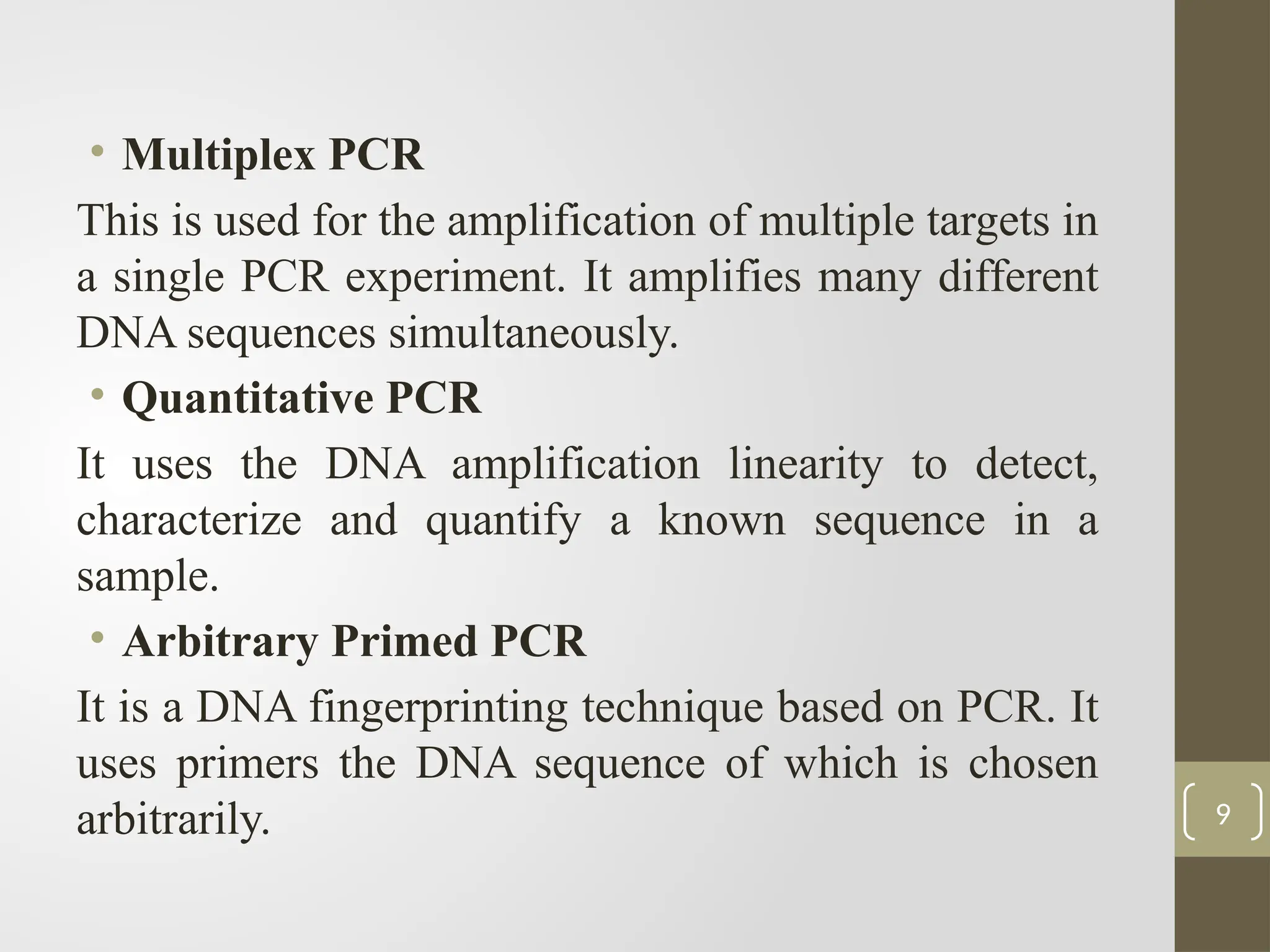 types of PCR polymerase chain reaction.pptx