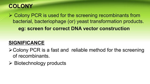Types of pcr ppt by mala (1) | PPTX | Biological Sciences | Science