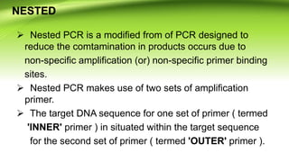 Types of pcr ppt by mala (1) | PPTX