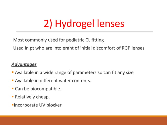 Types of pediatric contact lens [autosaved] | PPT