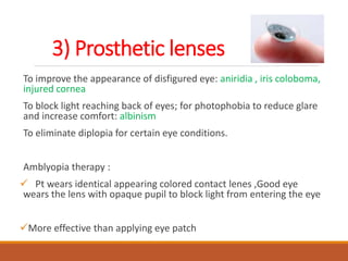 Types of pediatric contact lens [autosaved] | PPTX