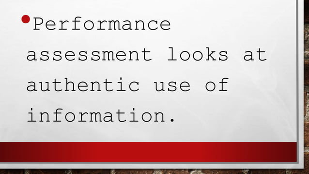 Types of performance tasks | PPTX | Educational Assessment | Education
