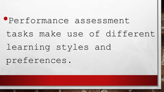 Types of performance tasks | PPTX