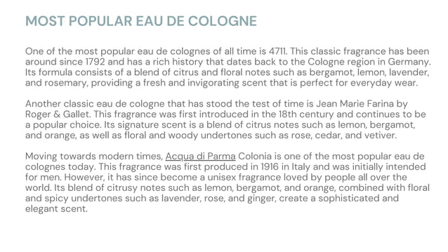 Different Types of Perfume Explained | PDF | Perfume and Fragrance | Beauty