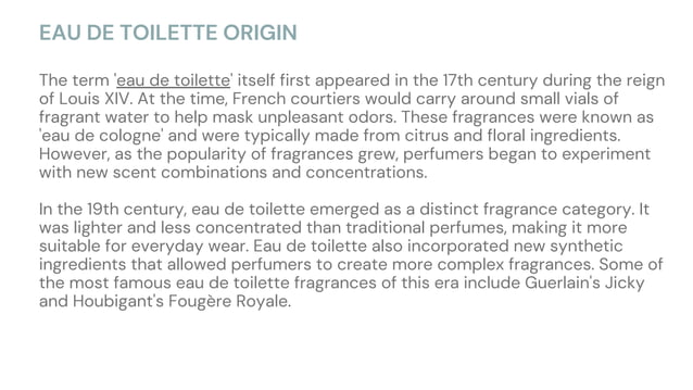 Different Types of Perfume Explained | PDF | Perfume and Fragrance | Beauty