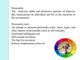 Types of personality tests | PPTX