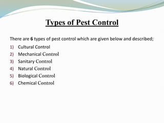 Types of Pest Control.pptx | Agriculture | Industries