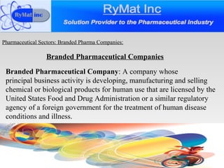 Several types of pharmaceutical companies serving the industry | PPT