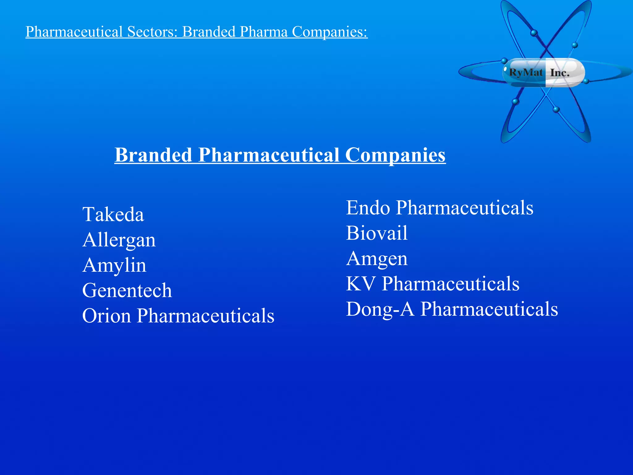 Types of Pharmaceutical Companies Serving The Pharmaceutical Industry | PPT