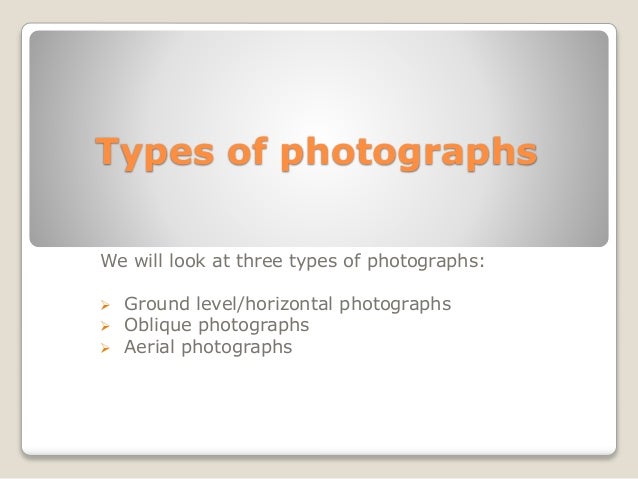Types of photographs