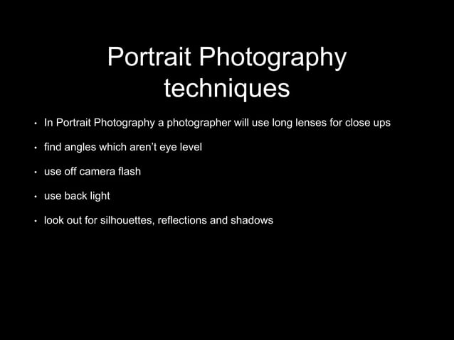 Types of photography | PPTX