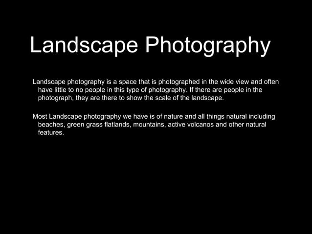 Types of photography | PPTX