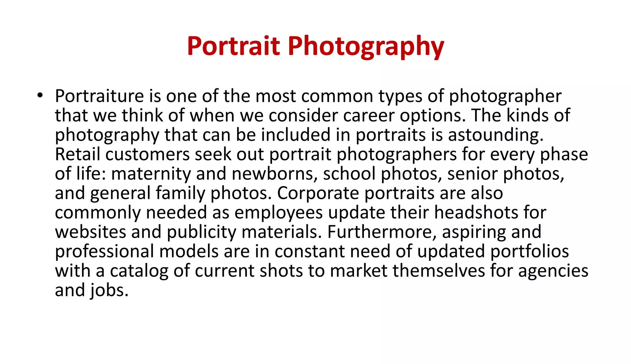 Types of Photography Genres _ M.Mujeeb Riaz | PDF