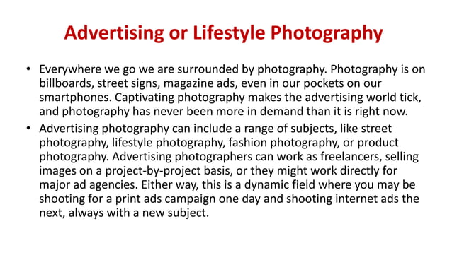 Types of Photography Genres _ M.Mujeeb Riaz | PDF | Photography | Arts ...