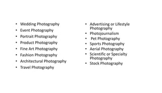 Types of Photography Genres _ M.Mujeeb Riaz | PDF