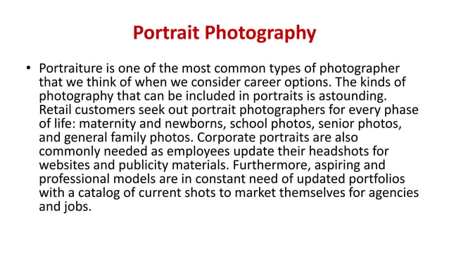Types of Photography Genres _ M.Mujeeb Riaz | PDF | Photography | Arts ...