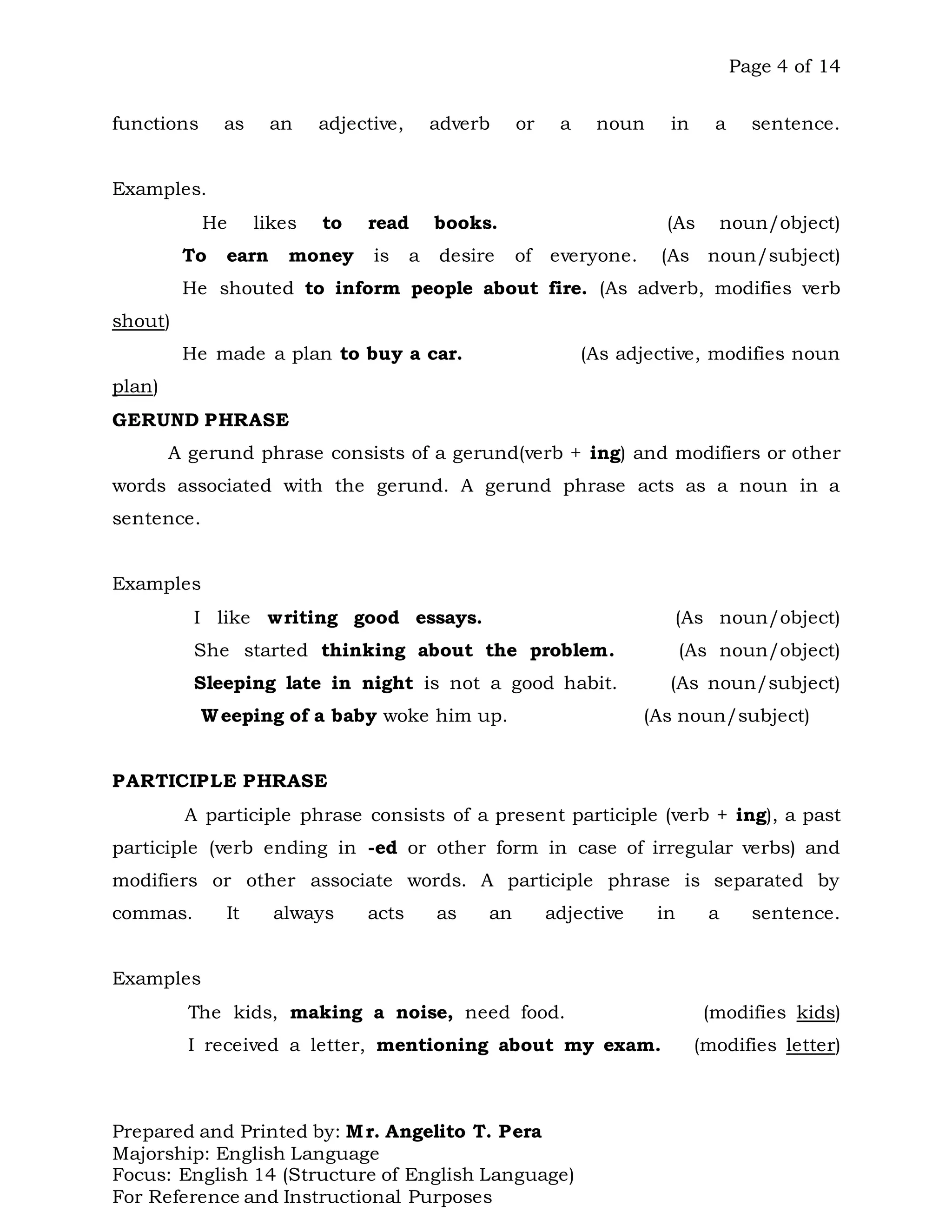 Types of phrases | DOCX