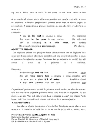 Types of phrases | DOCX