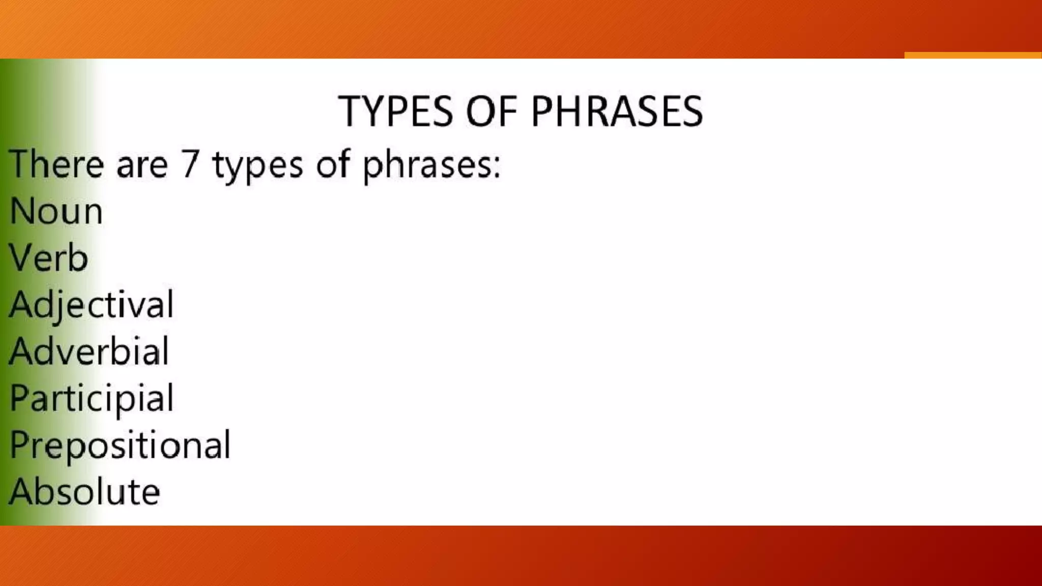 Types of phrases | PPTX