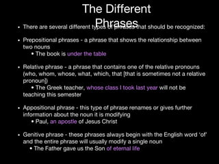 Types of phrases | PPT