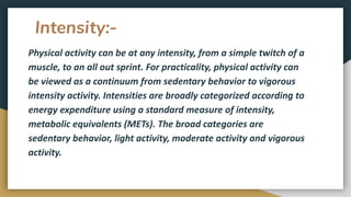 Types of physical activity and their intensity | PDF