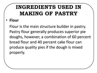 Types of pie & pastries formulation,mixing and moulding methods | PPTX