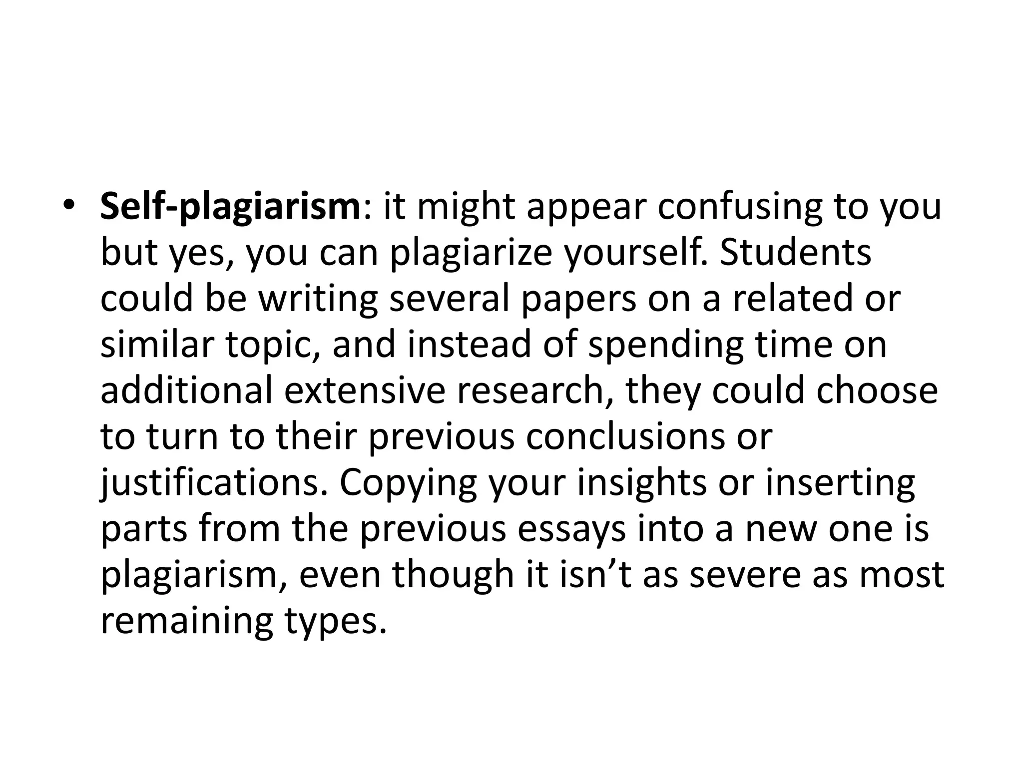 Types of plagiarism | PPTX