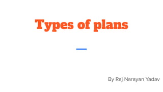Types of plans | PDF