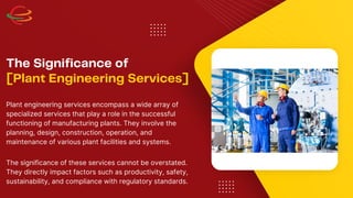 Types of Plant Engineering Services. | PDF | Civil Engineering Industry ...