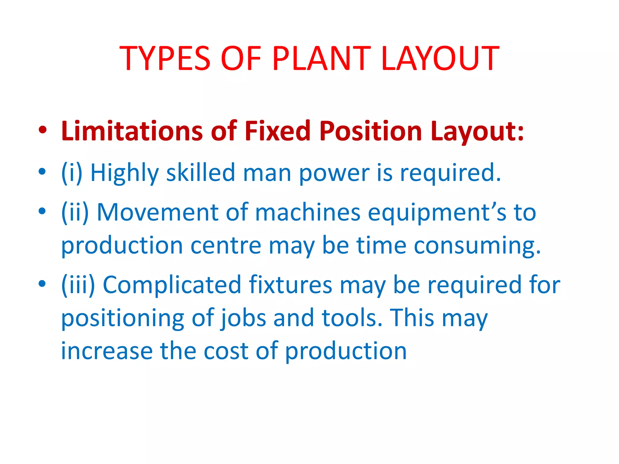Types of plant layout | PPTX