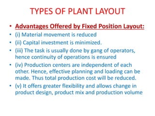 Types of plant layout | PPTX